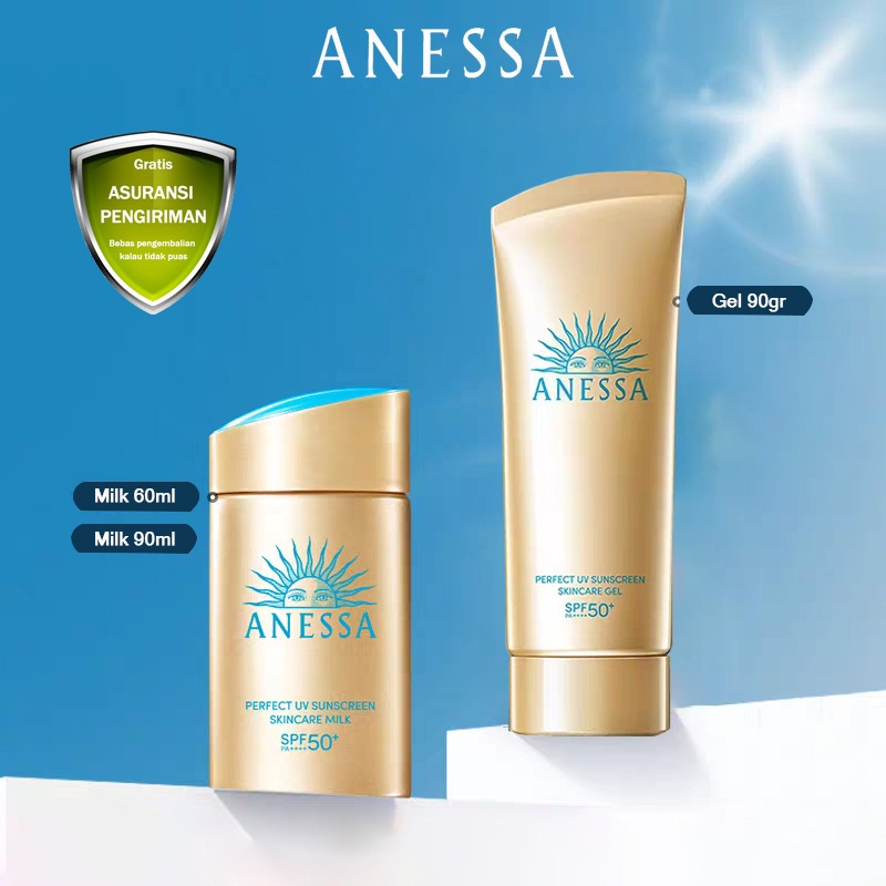 Jual Anessa Perfect UV Sunscreen Skincare Milk 60ml / 90ml / Gel 90g / SPF 50+ PA++++ | Shopee ...