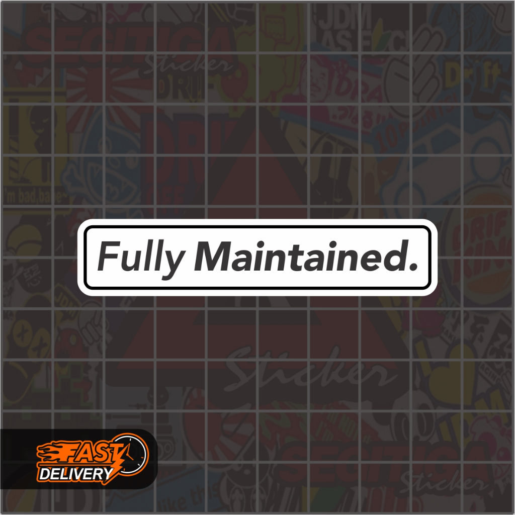 Jual Sticker Fully Maintained Ukuran 7 x 1.5 Cm | Shopee Indonesia