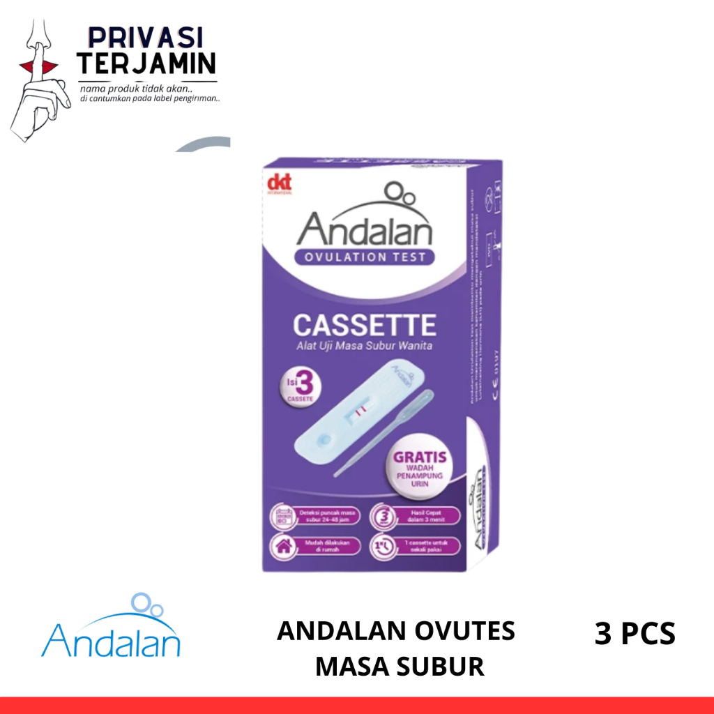 Jual Andalan Ovutest Kesuburan 1 Box isi 3 Pcs Alat Uji Kesuburan ...