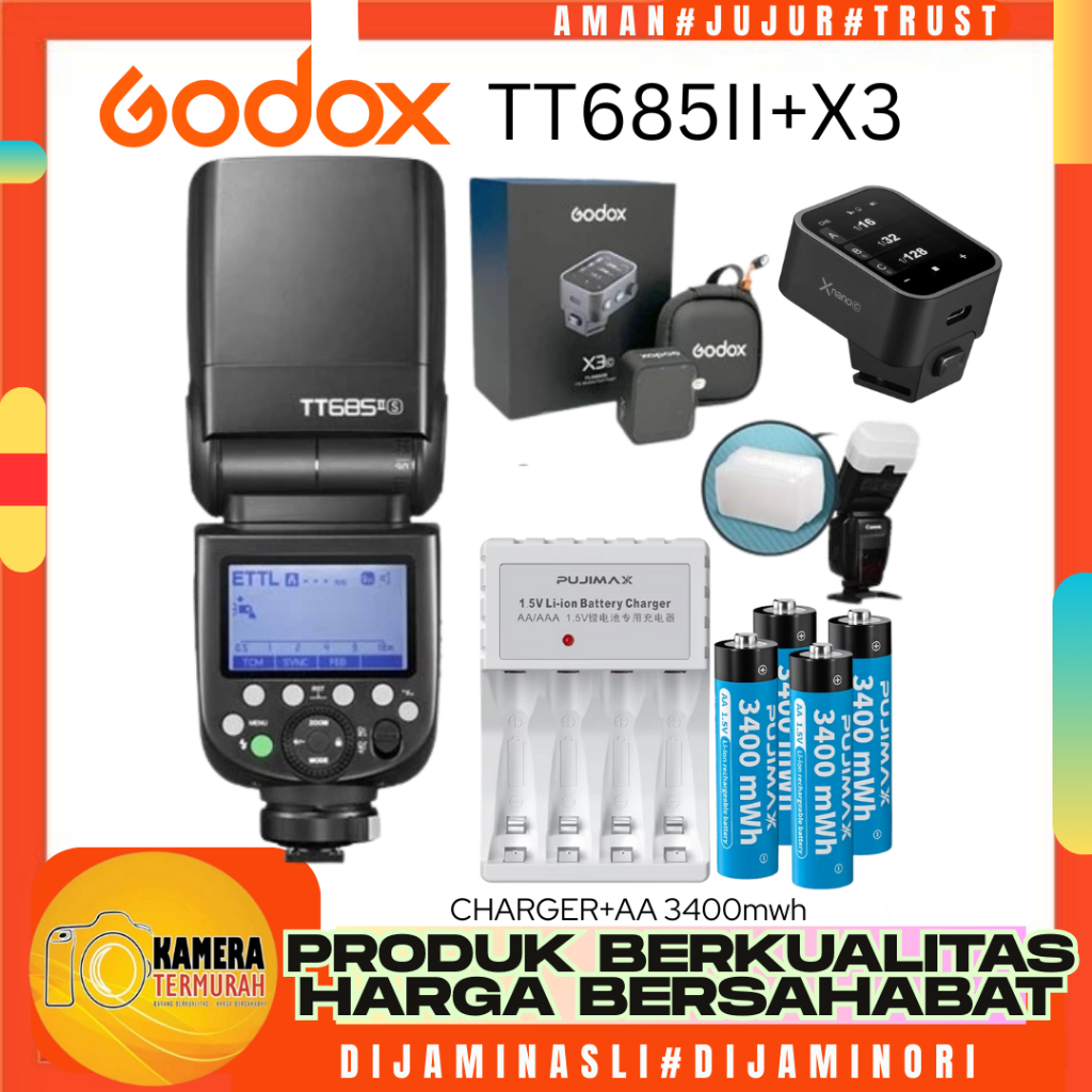 Jual Godox TT685 II Flash for Cameras / Godox TT685II Canon Nikon Sony ...