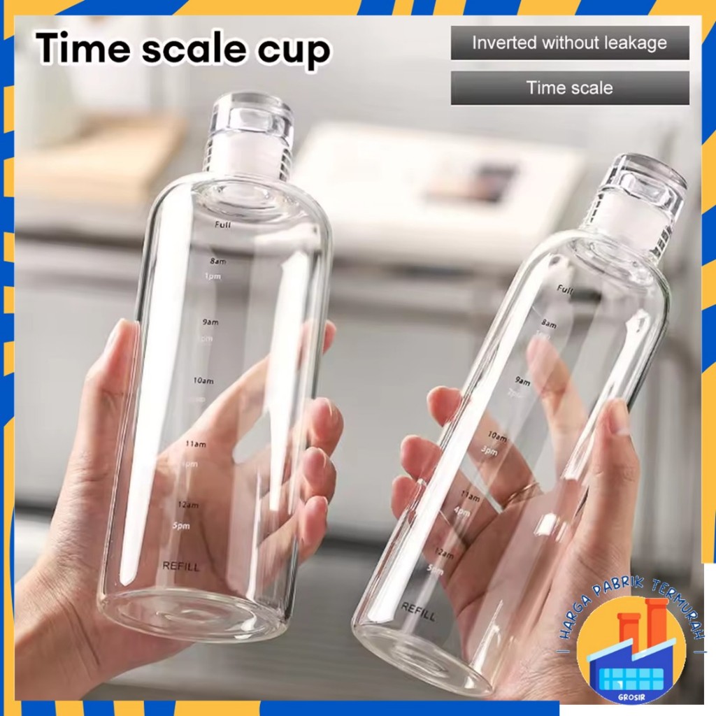 Jual HPT Botol Minum Aesthetic 500ml & 750ml Water Bottle Botol Bening ...