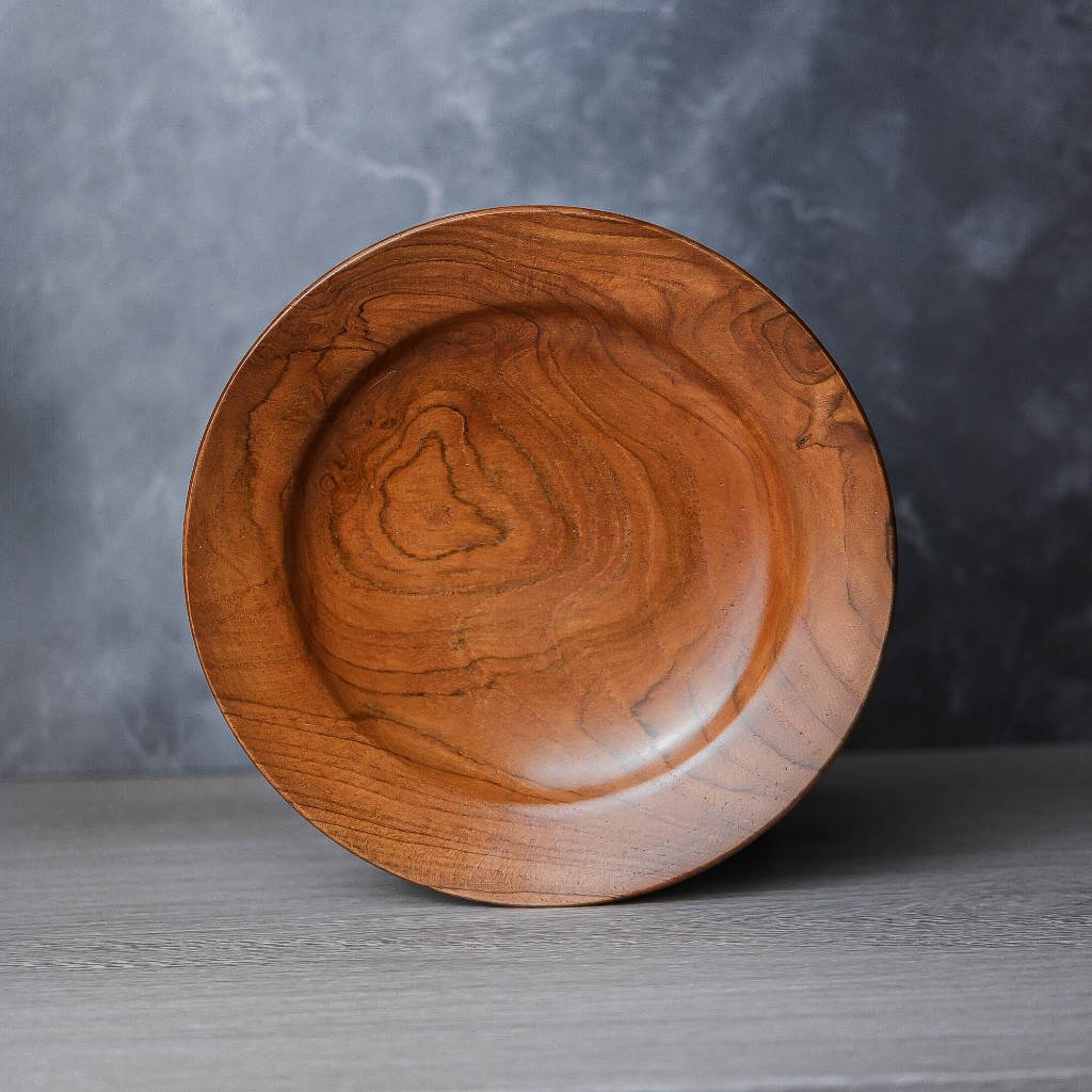 Jual Suradi Piring Kaki besar / Wooden plate | Shopee Indonesia