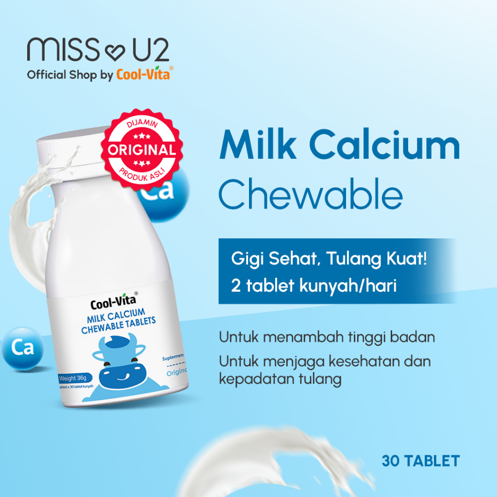 Jual COOLVITA ORIGINAL Milk Calcium Chewable (Kunyah) Rasa Original ...