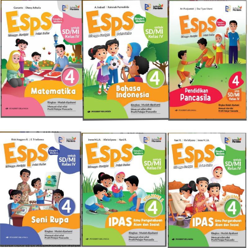 Jual Original Esps Matematika Bahasa Indonesia Pendidikan Pancasila Seni Rupa IPAS SD Kelas 4 ...