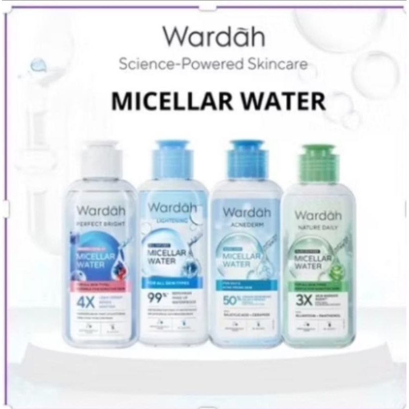 Jual PROMO Wardah MICELLAR WATER Acne Derm|Bright Tone up|Nature Daily ...