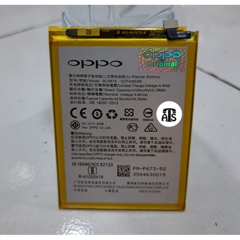 Jual Baterai Oppo A3S BATERAI OPPO BLP 673 BT OPPO BLP-673 Baterai Tipe ...