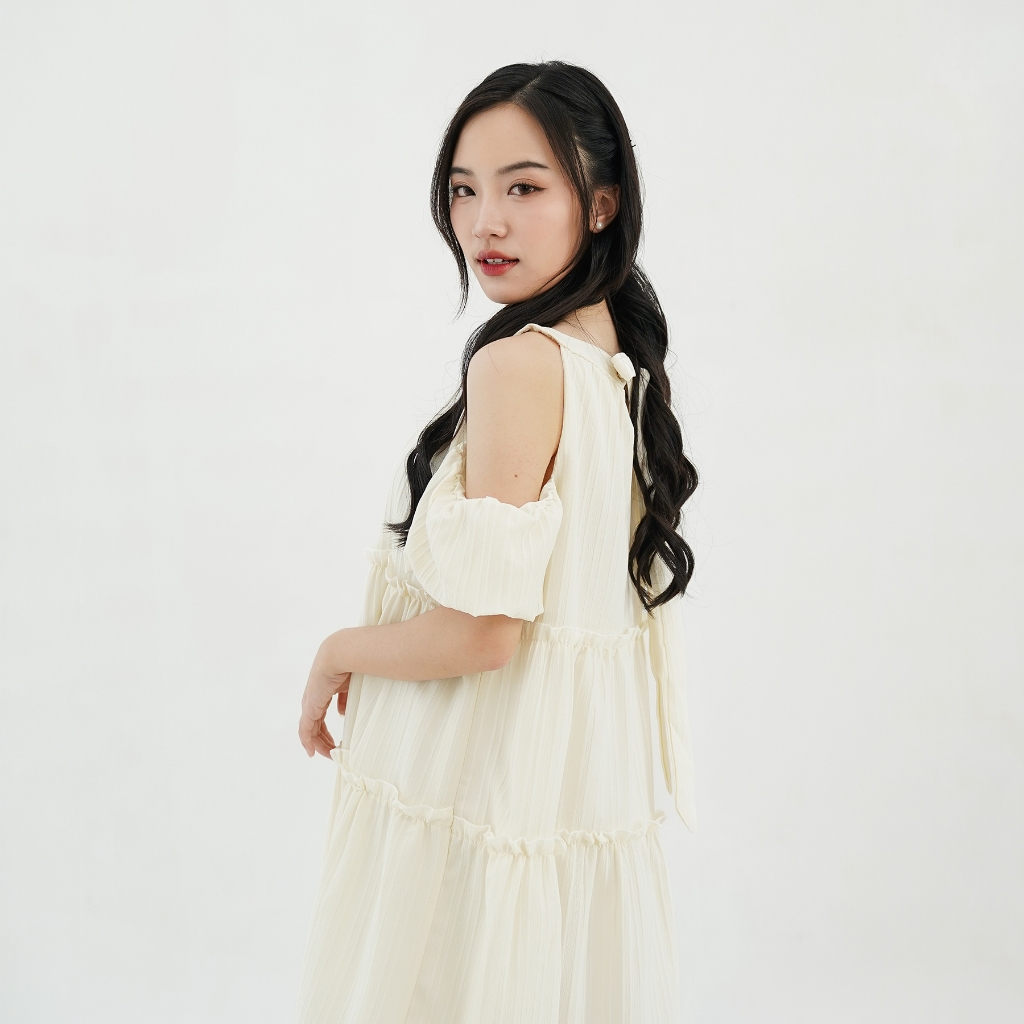 Jual LAST KISS CLUB - LAURIEL DRESS / Off-Shoulder Dress / White Korean ...