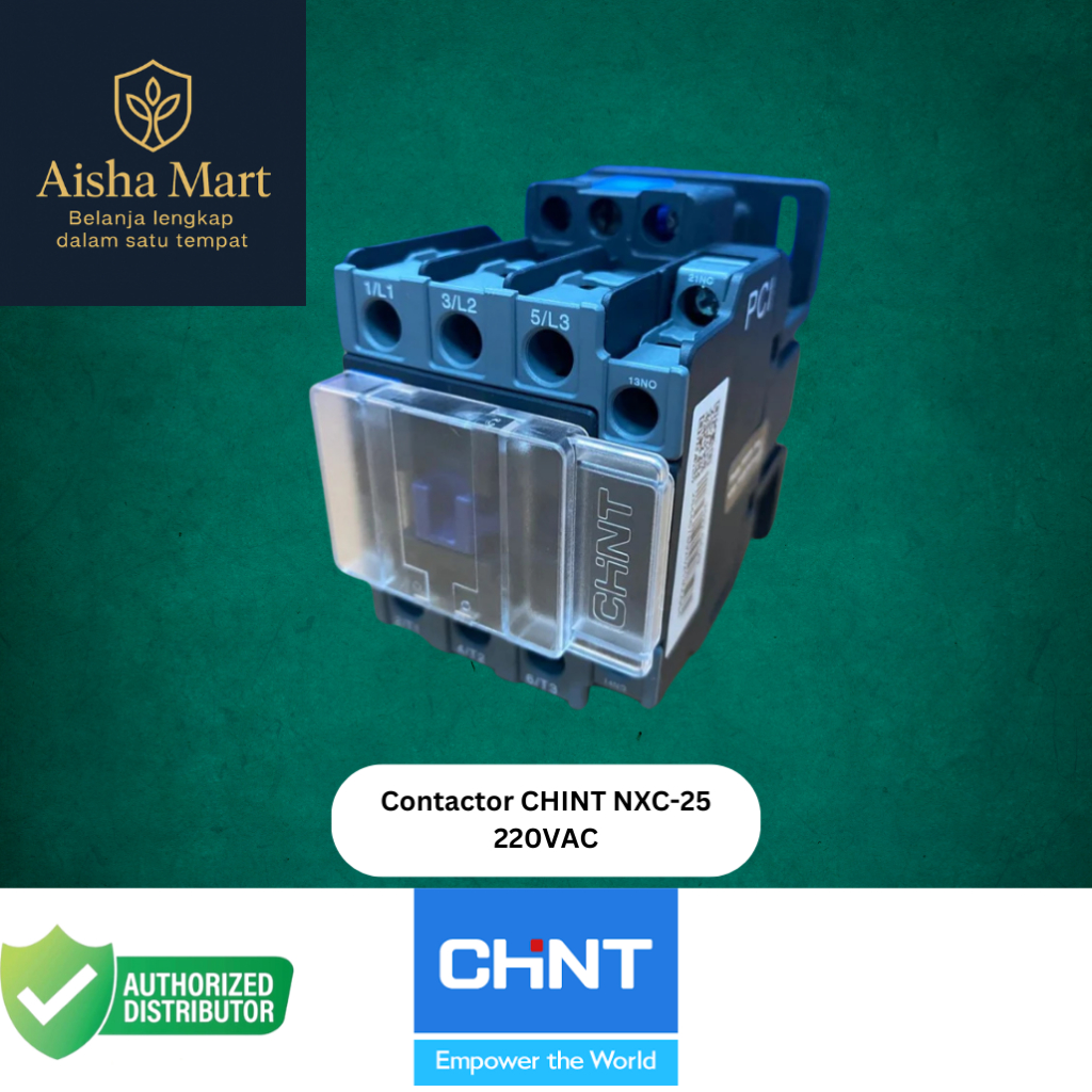 Jual Contactor CHINT NXC-25 220V AC | Kontaktor Listrik 25A Coil 220VAC | Shopee Indonesia