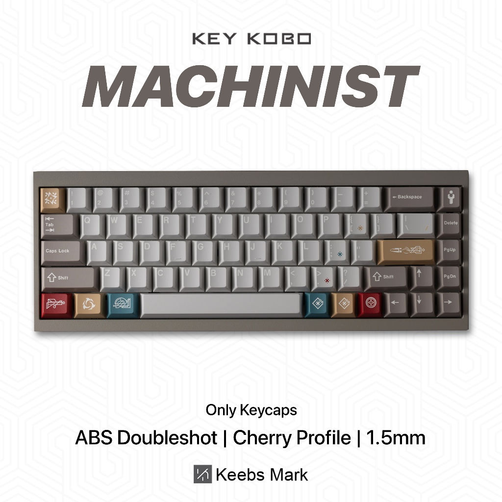 Jual Keykobo Machinist Keycaps ABS Doubleshot Cherry Profile Keycaps ...