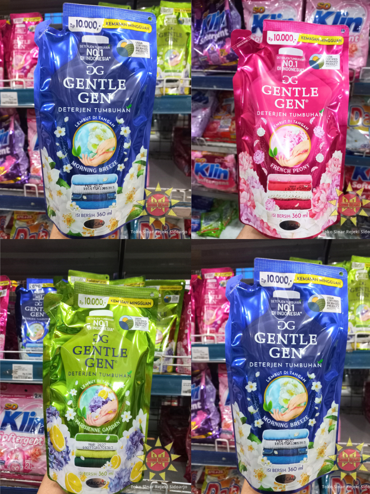 Jual Gentle Gen Detergent Cair Kemasan Pouch All Variant 360 ml ...