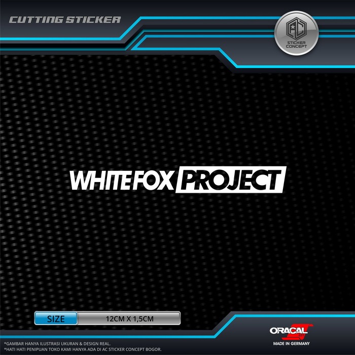 Jual sticker Cutting White Fox Project Stiker Body Motor | Shopee Indonesia