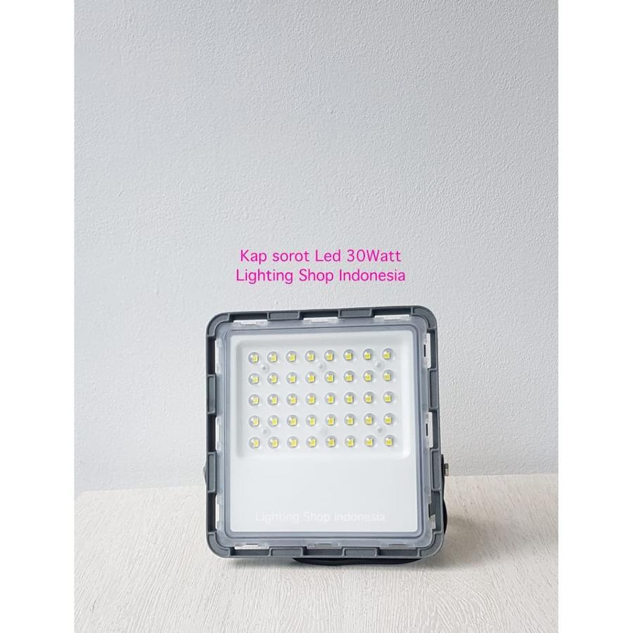 Jual Lampu kap sorot led 30w 50w flood light outdoor tembak waterproof | Shopee Indonesia