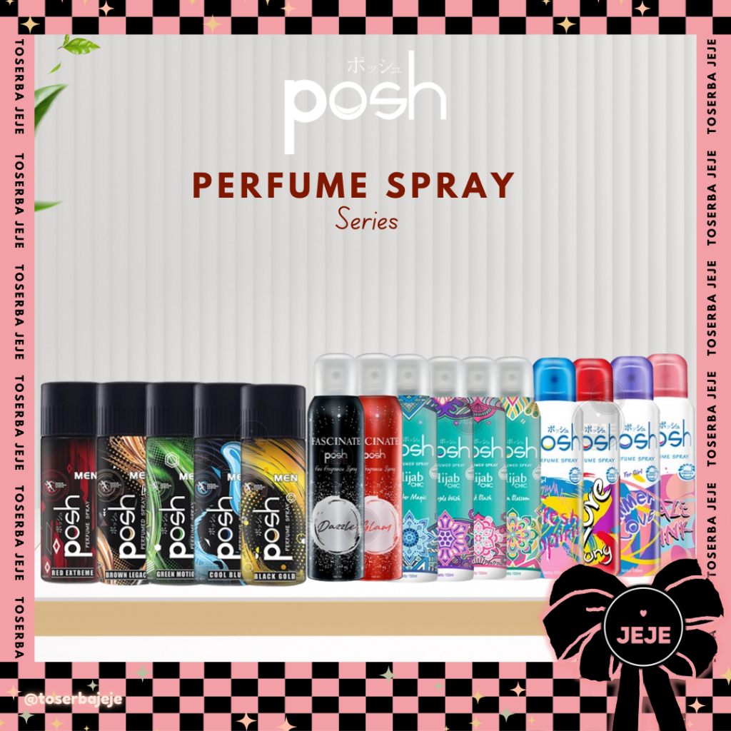Jual POSH Body Spray 150ml | Men / Girl / Hijab / Fascinate parfum ...