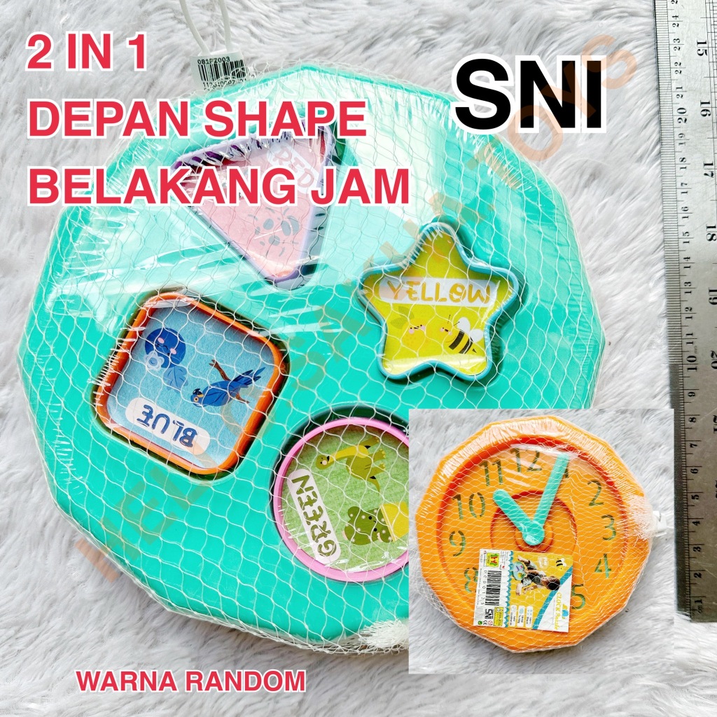 Jual MAINAN PZ003 CLOCK AND BLOCK SHAPE ANIMAL MENGENAL JAM ANALOG ...