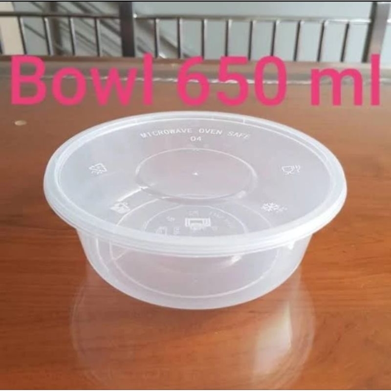 Jual THINWALL Bowl 650 ml + Tutup,Mangkok Takeaway Tahan Panas,Bisa Microwave,bawa kuah tidak ...