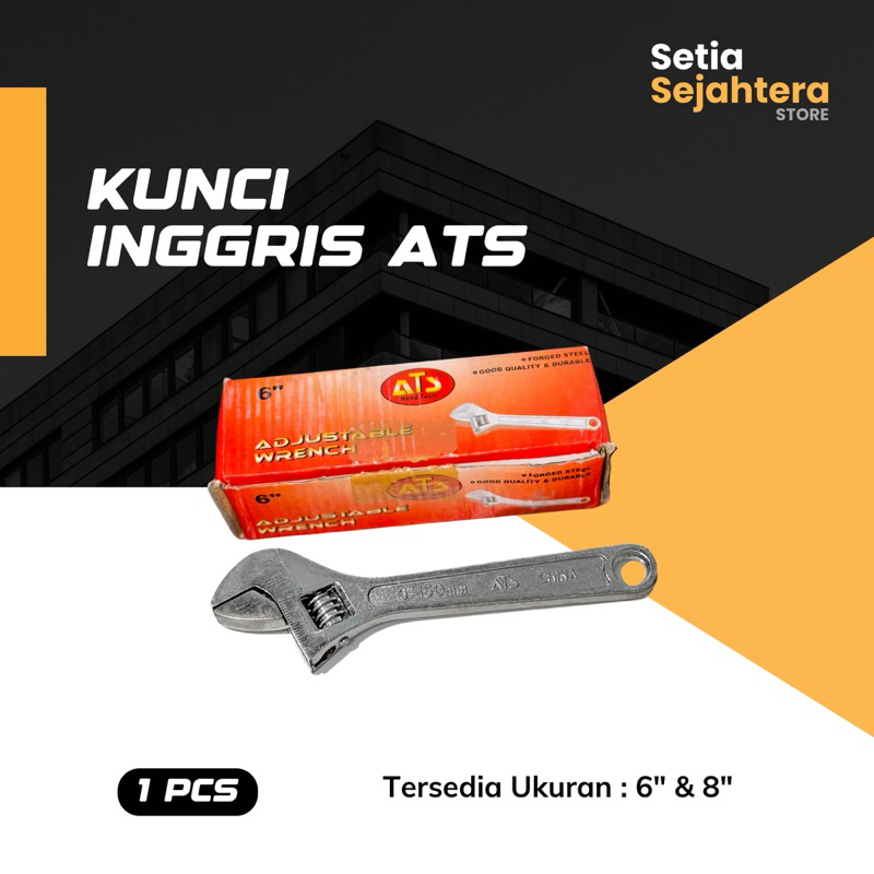 Jual ATS Kunci Inggris 6 8 inch Adjustable Wrench Baco Bago Bahco - 1 ...