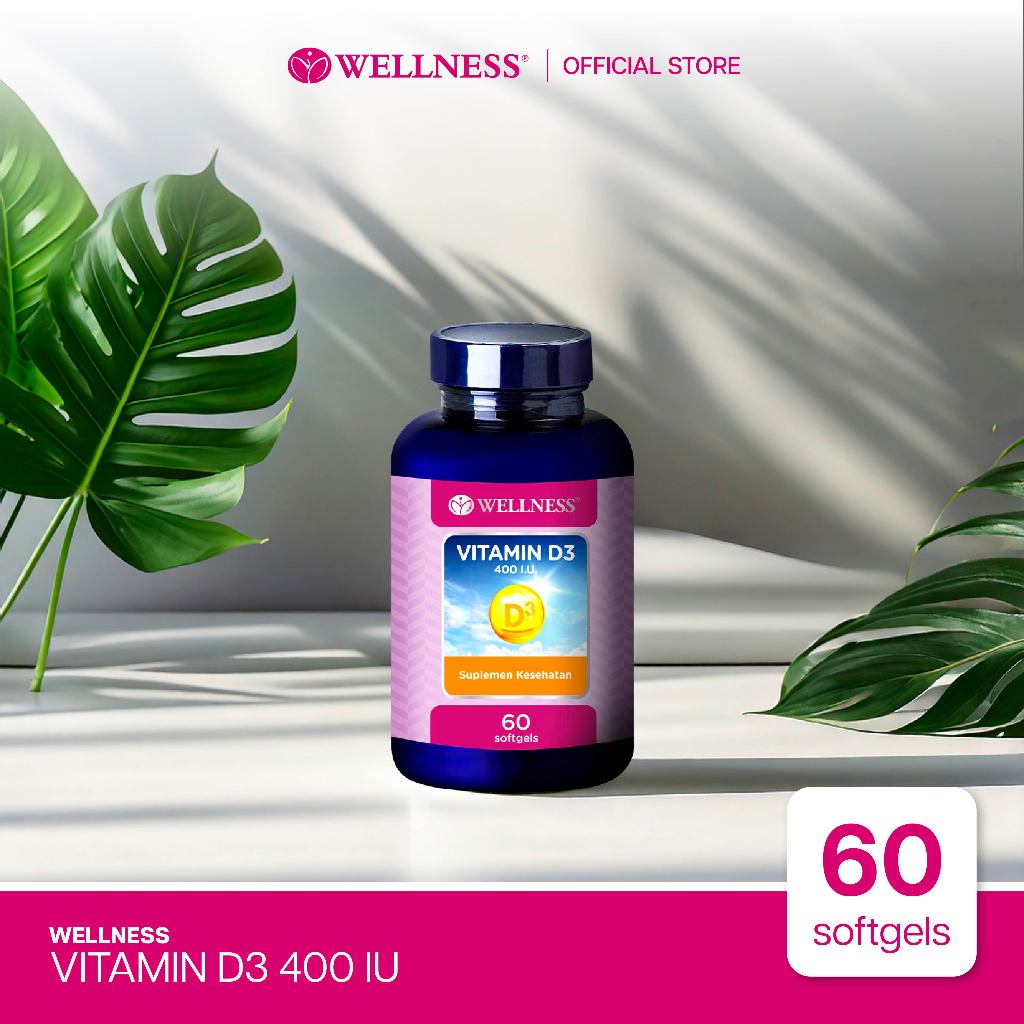 Jual Wellness Vitamin D3 400 IU - 60 Softgels | Shopee Indonesia