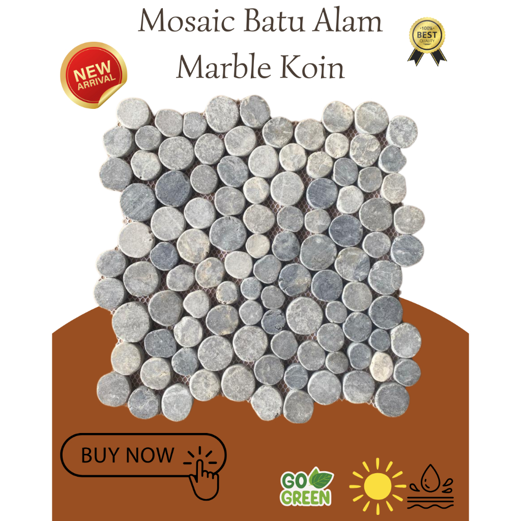 Jual Mosaic Batu Alam 30 cm x 30 cm - mosaic dinding dan lantai batu ...