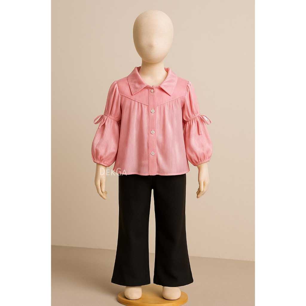 Jual Fashion anak Setelan perempuan korean style usia 2-12tahun kemeja ...