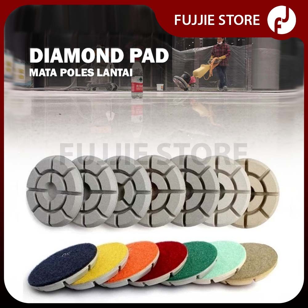 Jual 4" Diamond Pad Tebal Mata Poles Granit Marmer Teraso Stone Beton ...