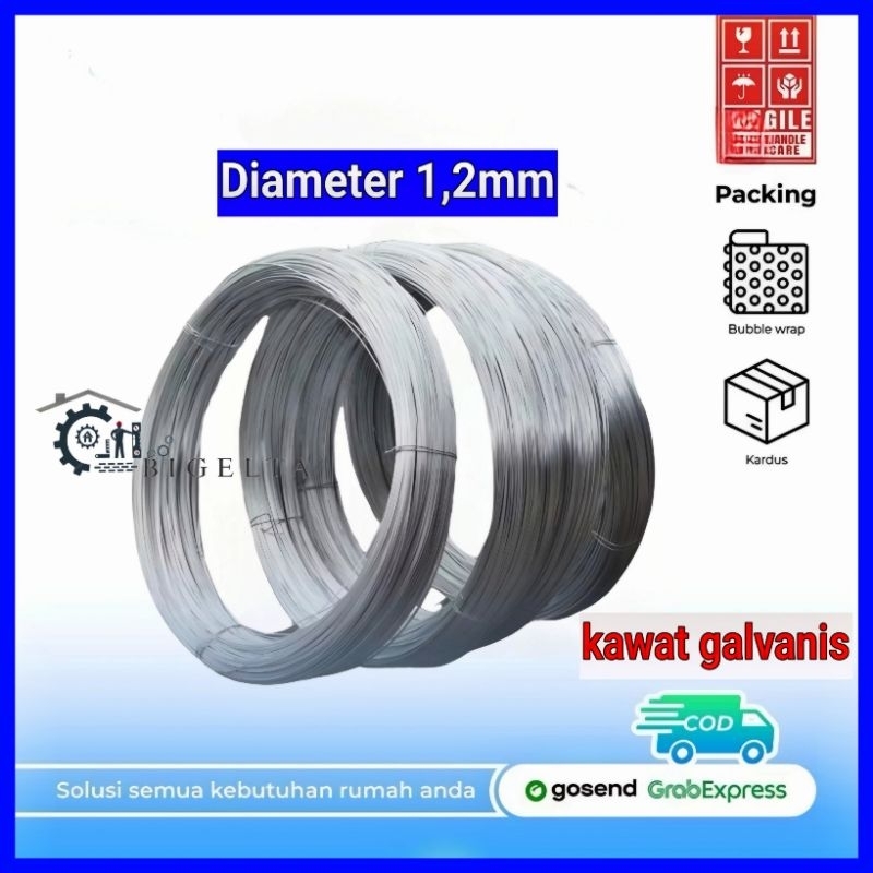 Jual Kawat Galvanis BWG 18 (1,2mm) Harga ecer 1kg kawat galvanis anti ...