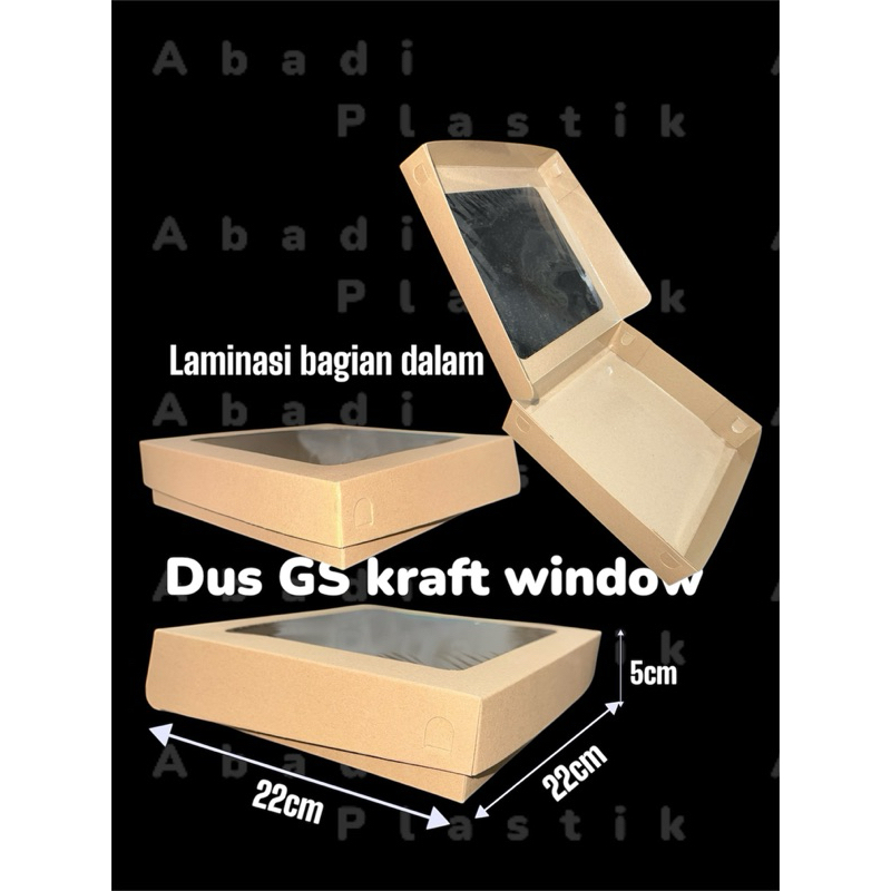 Jual (10PCS) DUS PIZZA WINDOW 22x22/DUS KUE/SNACK BOX/DUS DONAT ...
