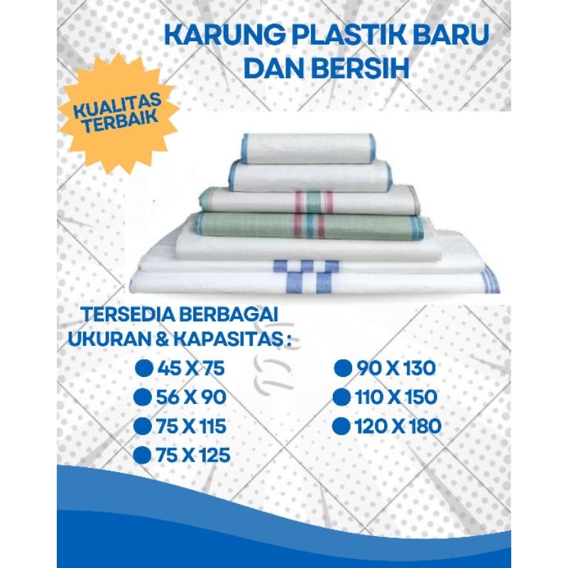 Jual Karung Plastik PUTIH BARU ukuran 45x75 | 56x90 | 75x115 | 75x125 ...