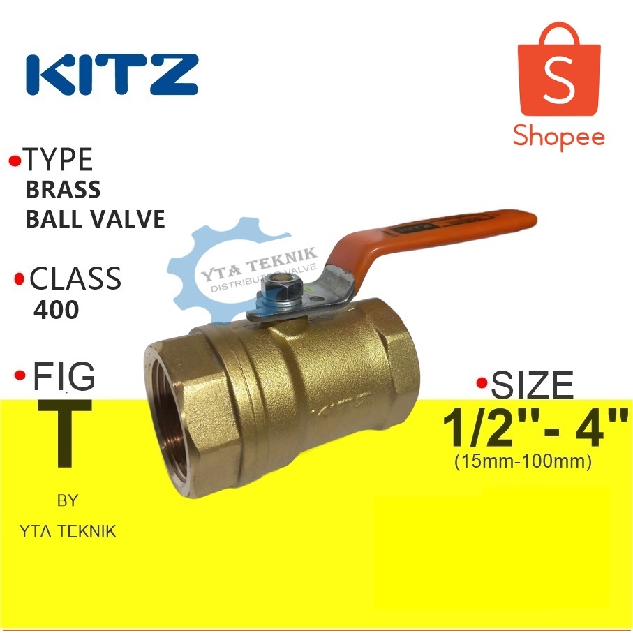 Jual 1" inch ball valve kitz kuningan original | Shopee Indonesia