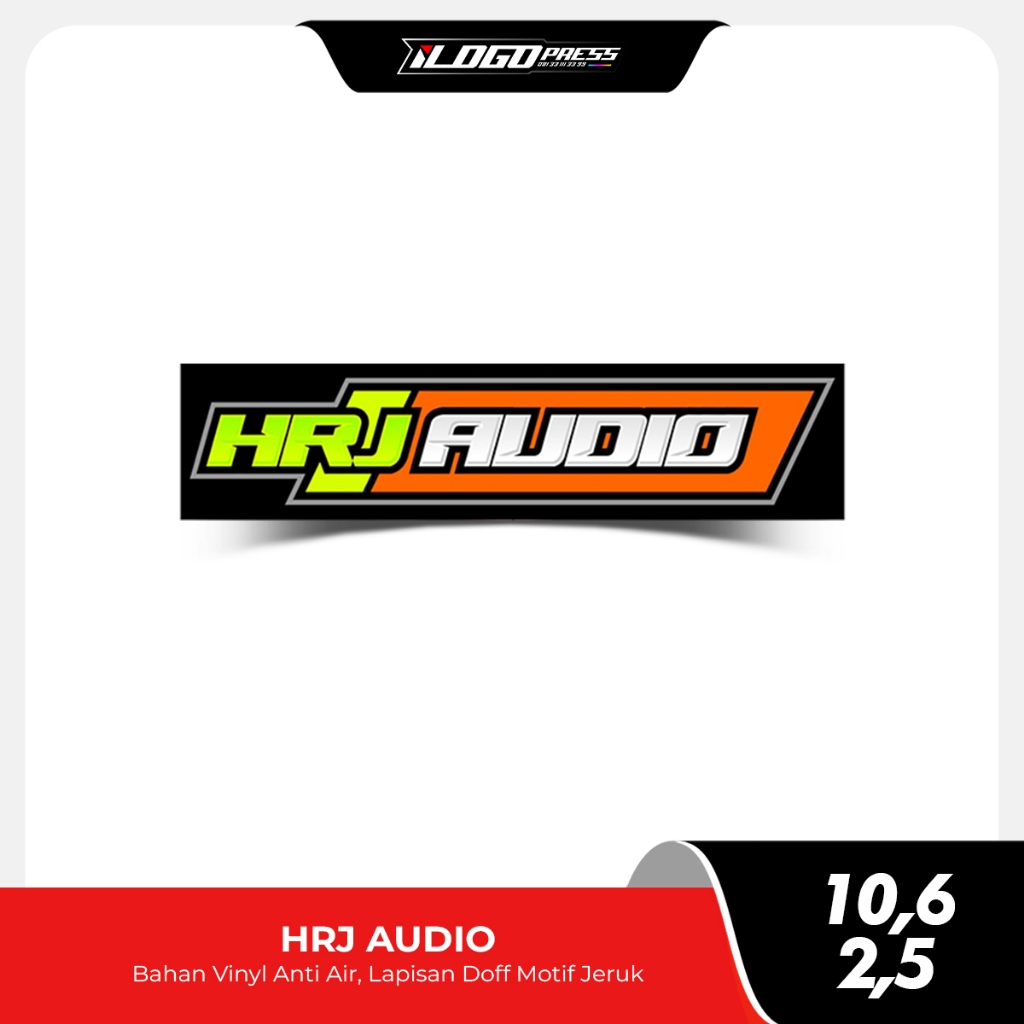 Jual HRJ AUDIO (HIJAU) - Stiker Sound System Bahan Vinyl Premium Anti ...