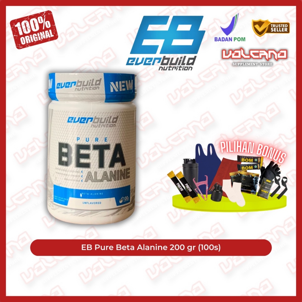 Jual EVERBUILD Pure Beta Alanine 200 gr 100 serving EB Ever Build BPOM ...