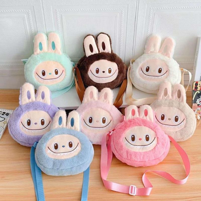 Jual Tas Boneka Kepala Labubu Cocok Buat Kado Anak Bahan Bulu Halus ...