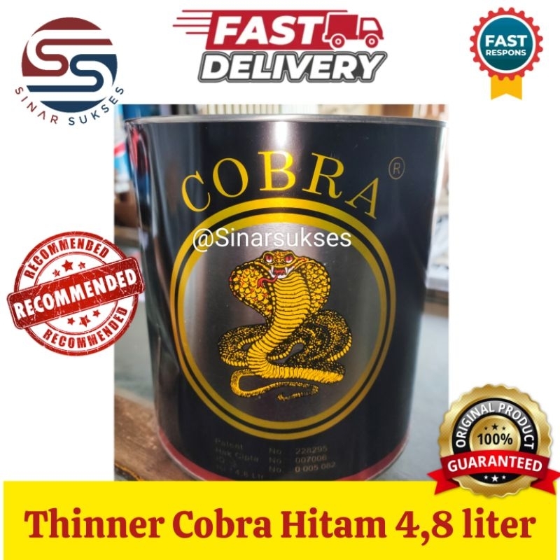 Jual Thinner COBRA Hitam Galon 5 liter/ Tiner Cobra Hitam Besar/TENER ...