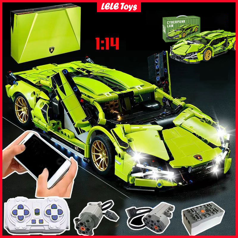 Jual 1314 PCS Lamborghini Mobil Mainan Balok Susun Puzzle 3D Mainan Mainan Anak laki laki ...