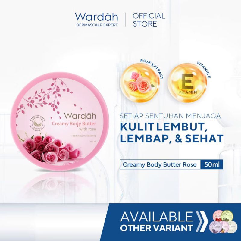 Jual Wardah Creamy Body Butter 50 ml - ALL VARIAN | Shopee Indonesia