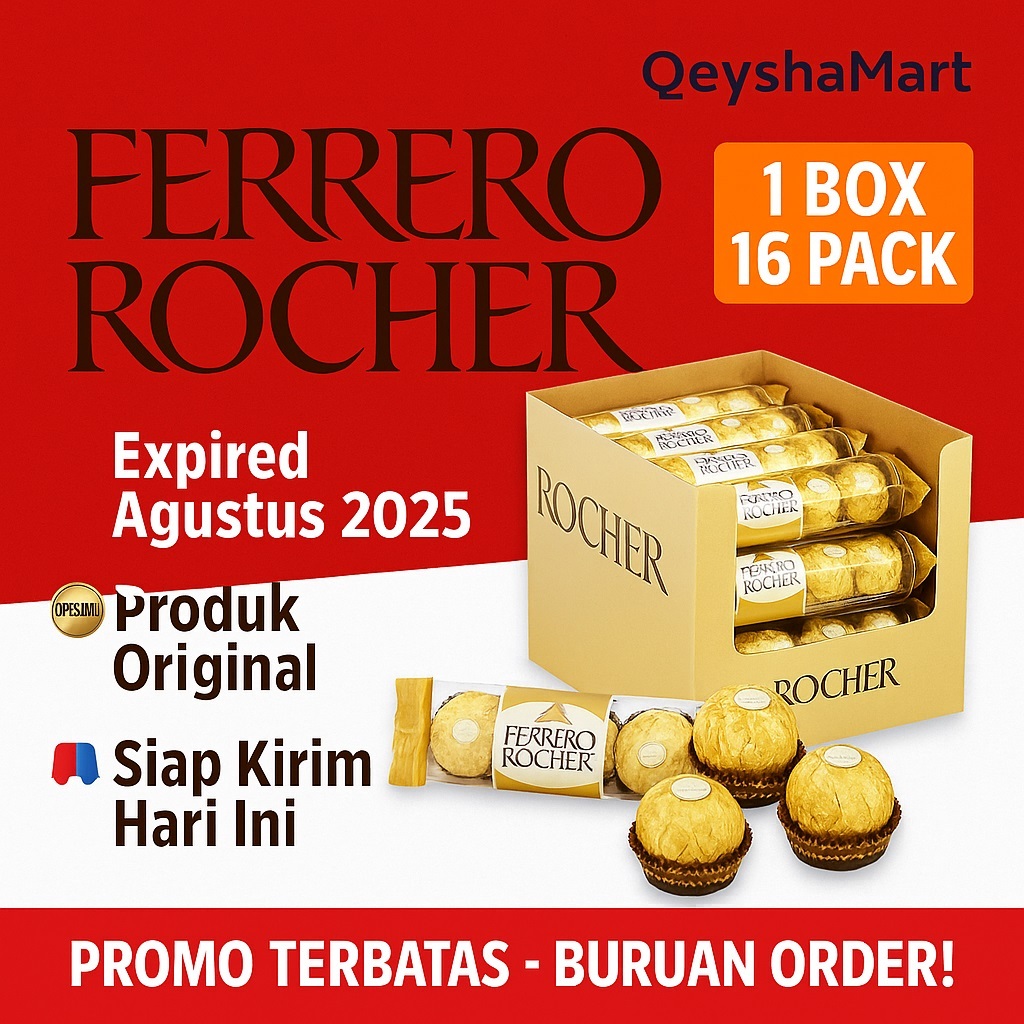 Jual Ferrero Rocher Original 1 Box (16 Pack x 3pcs) – Coklat Premium ...