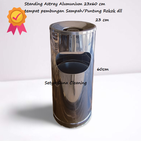 Jual Standing Astray Aluminium 17 liter ( tempat Sampah/Asbak Rokok ...
