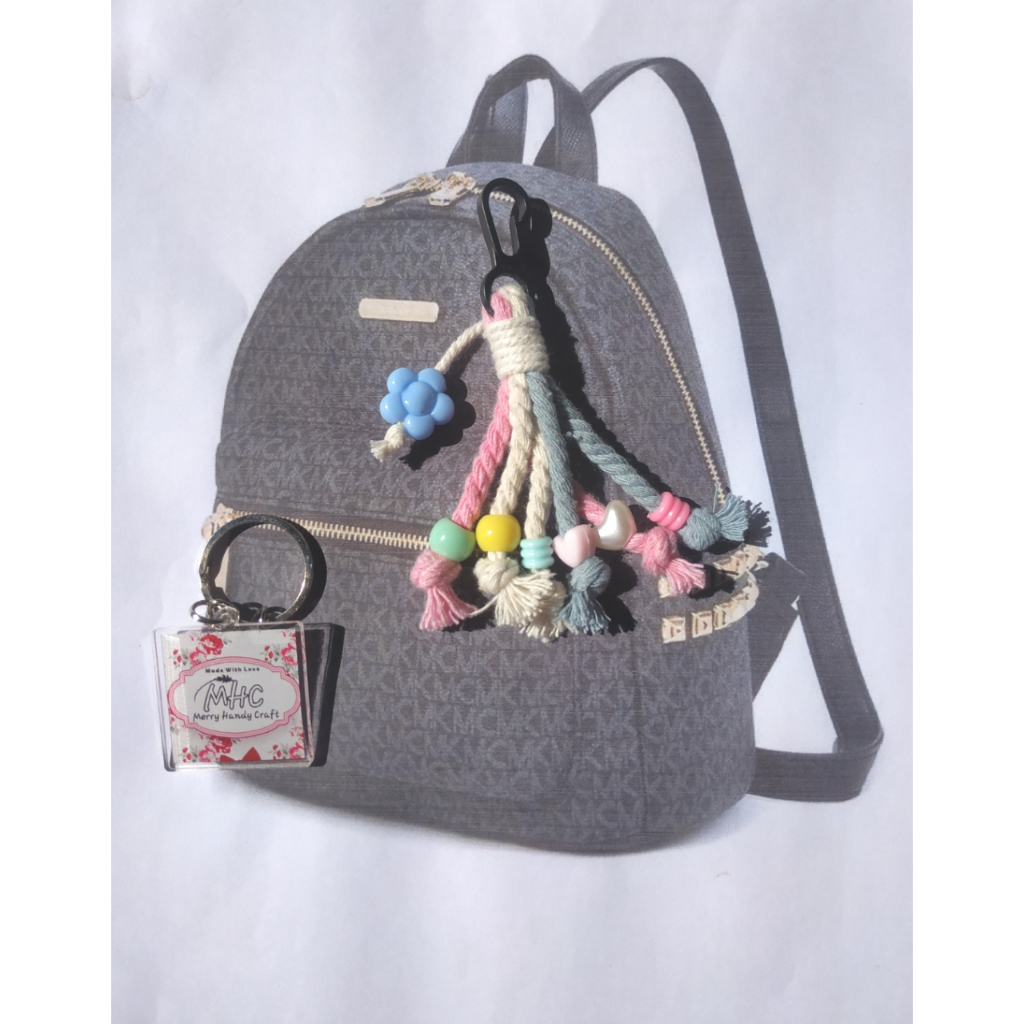 Jual MHC Bag Charm Macrame Gantungan Tas Aesthetic/karabiner macrame ...