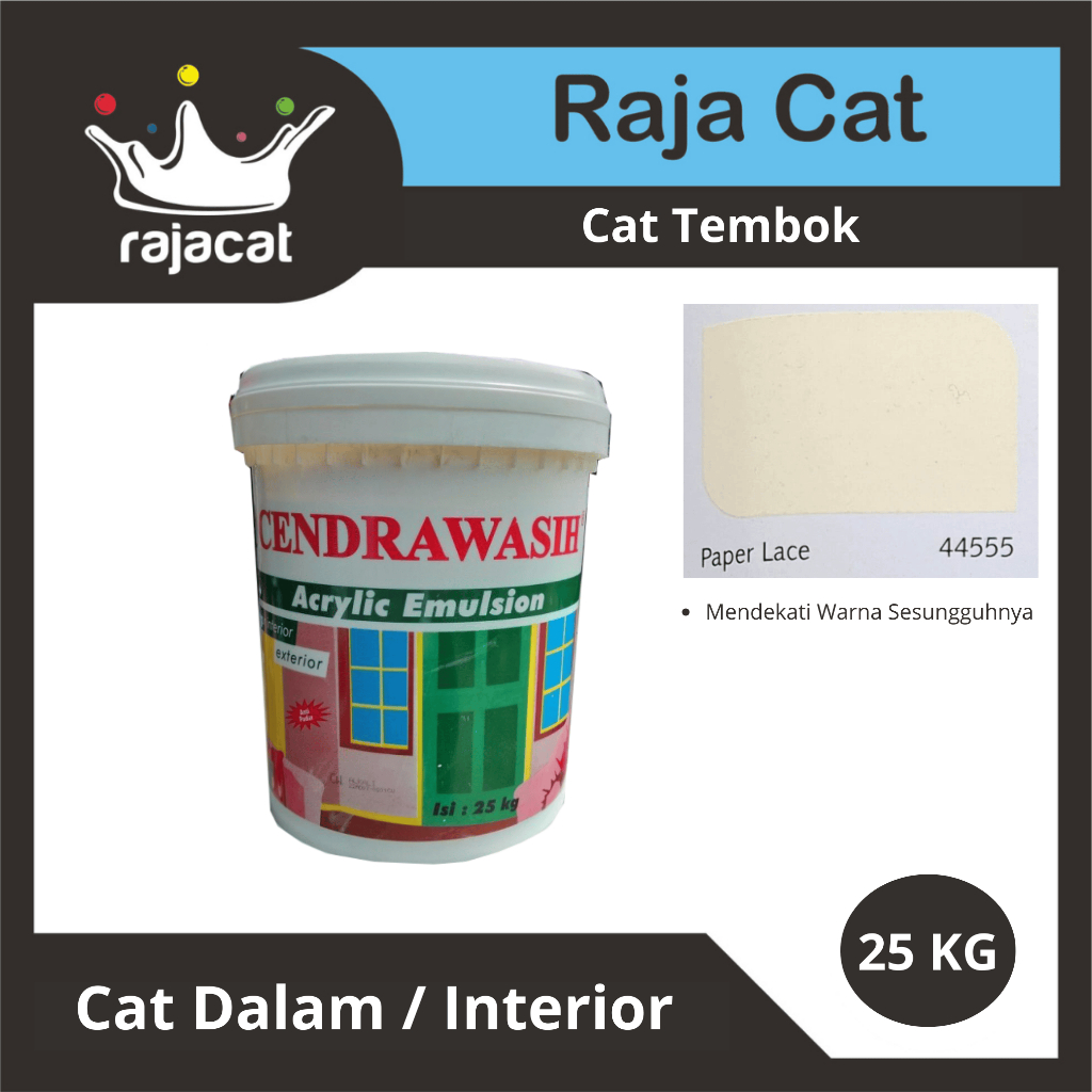 Jual Cat Tembok Interior - CENDRAWASIH 25 KG 00A05 44555 PAPER LACE Cat ...