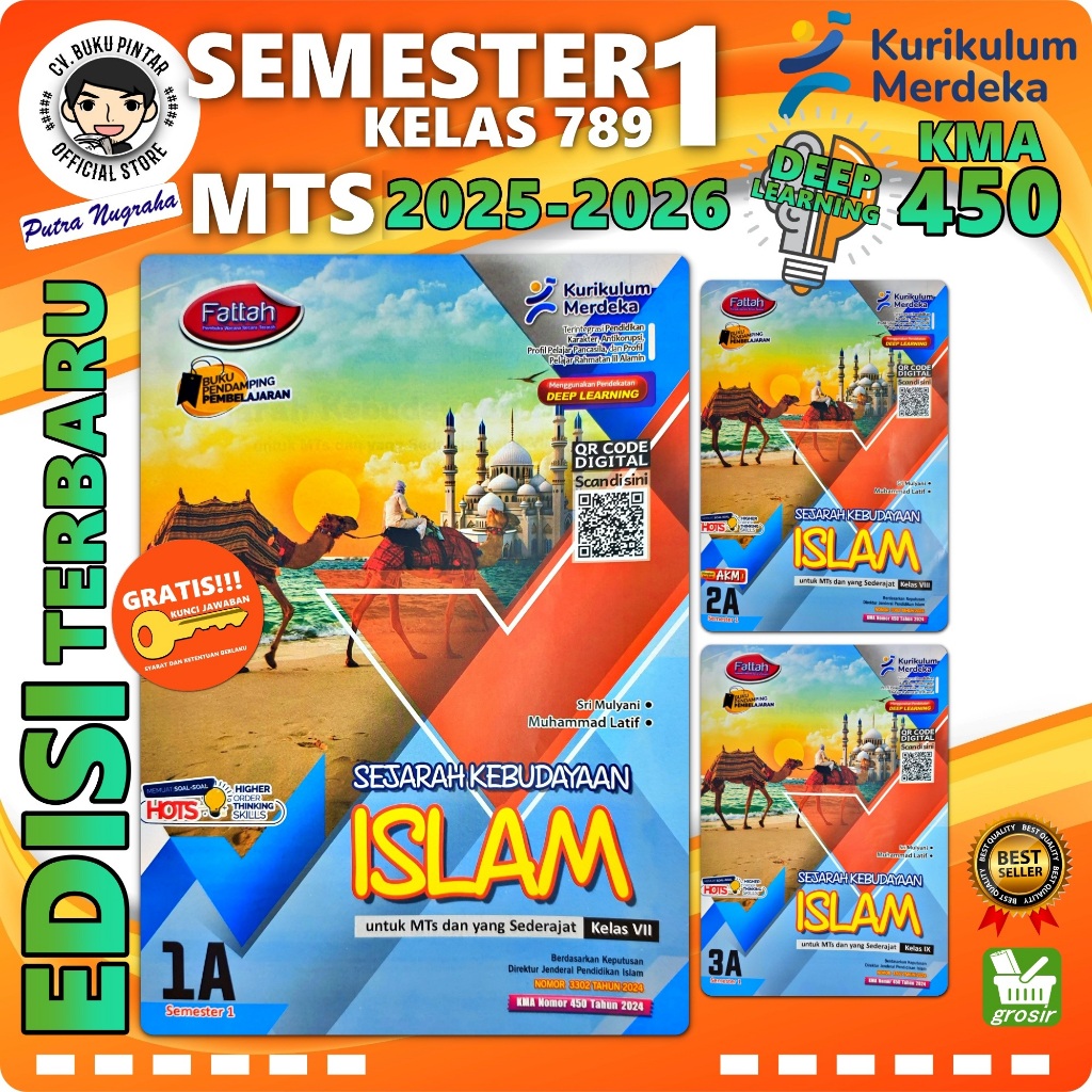 Jual LKS SEJARAH KEBUDAYAAN ISLAM/ SKI MTS SMP KELAS 7 8 9 SEMESTER 1 2025-2026 KMA 450 ...