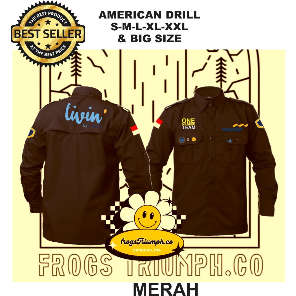 Jual KEMEJA PDL PDH TACTICAL LAPANGAN LENGAN PANJANG LIVINS MANDIRI PRIA WANITA FREE DESIGN ...