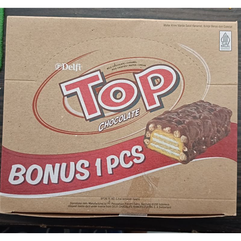 Jual Top Chocolate Jumbo Delfi Wafer 22g 1 Box Isi 12+1 Pcs | Shopee ...