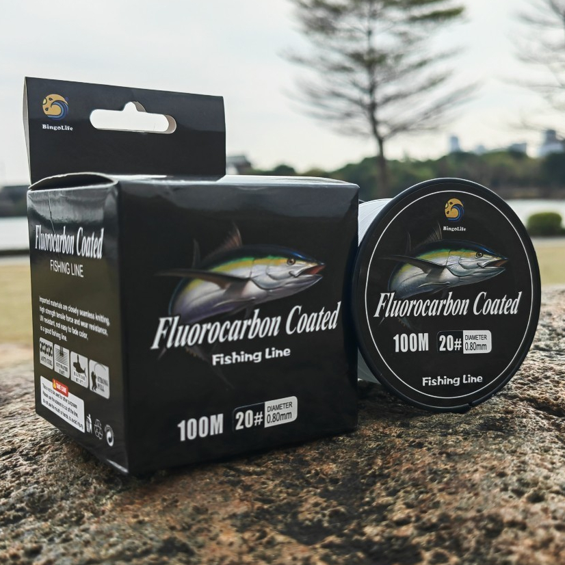 Jual Tali Pancing Fluorocarbon Coated Kuat Benang Pancing Nilon 100m ...
