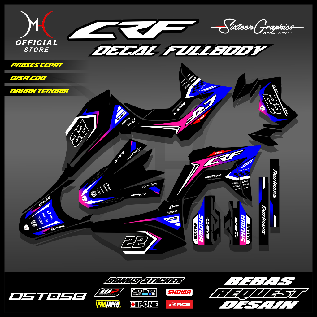 Jual Stiker CRF Fullbody – Custom Desain | Bahan Terbaik & Proses Cepat ...