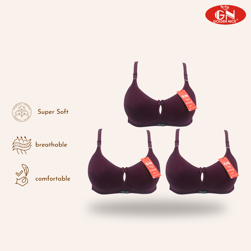 Jual Golden Nick - ( ISI 3 ) Bra Sport Bh Tanpa Kawat Bh K395 Busa Tipis Bh Golden Nick BEST ...