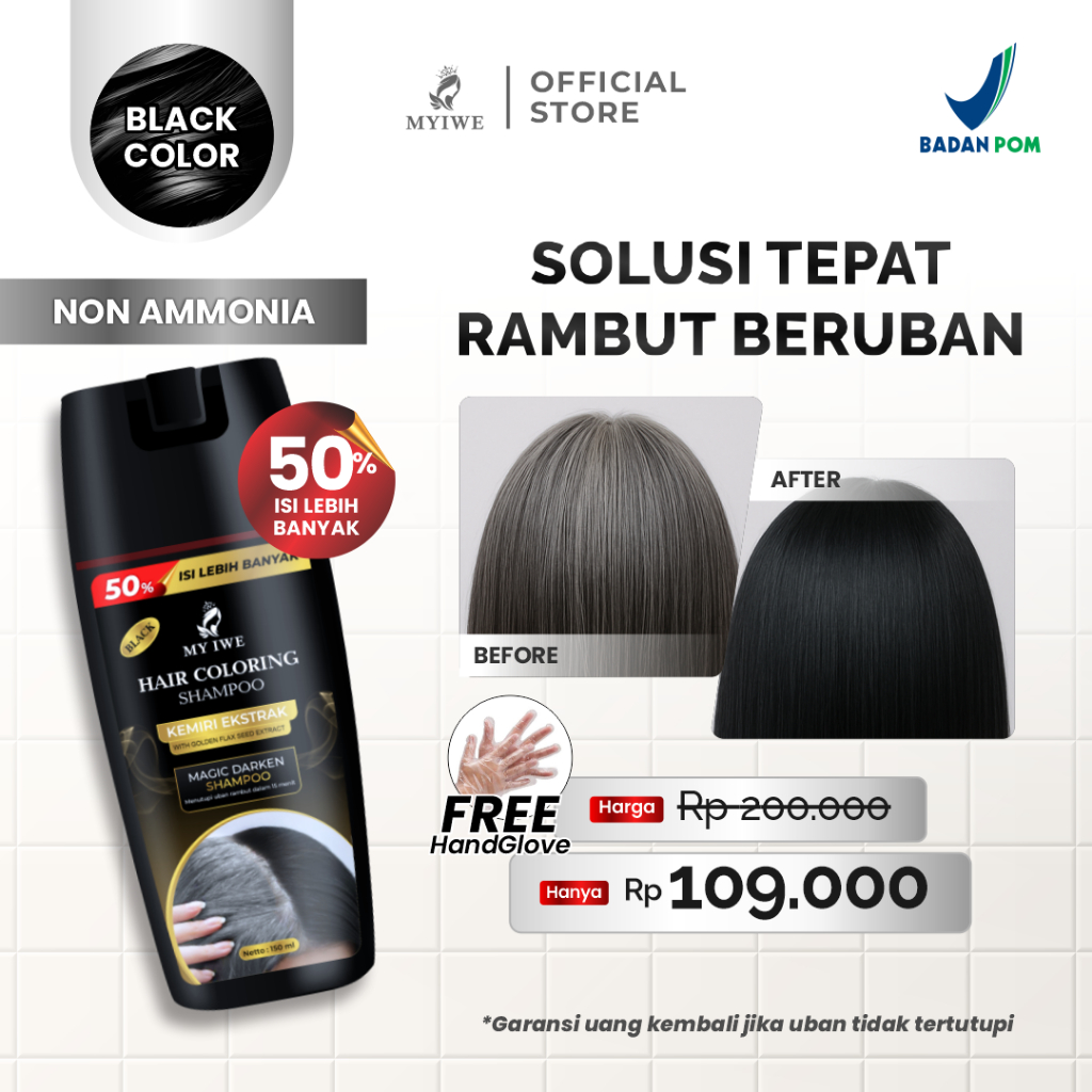 Jual Myiwe Shampoo Penghitam Rambut Uban / Shampoo Penghilang Uban ...