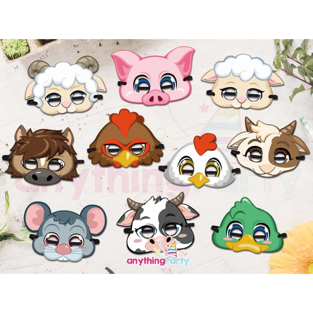 Jual Animal Farm Topeng Karakter Ultah Anak / Birthday Party Mask ...