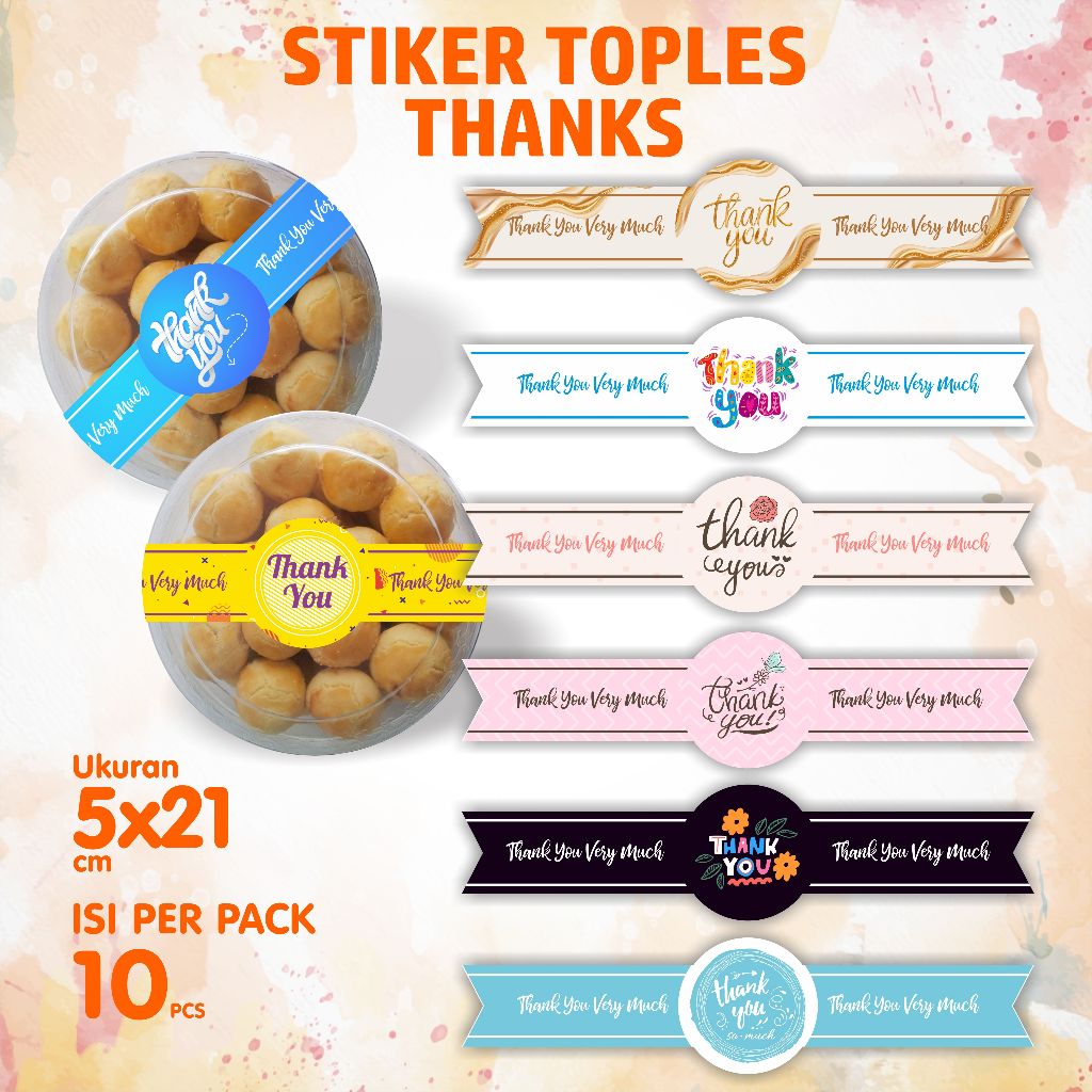 Jual Sticker Toples Thanks - Stiker Terimakasih - stiker thanks ...