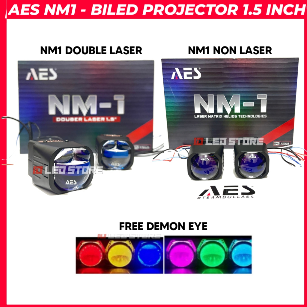 Jual SATUAN BILED AES PROJECTOR MATRIX AES NM1 1.5 INCH DOUBLE LASER ...