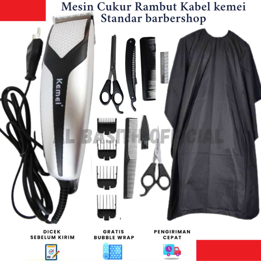 Jual Mesin cukur Rambut kabel listrik Kemei Professional Hair Clipper Alat Cukur rambut kabel ...