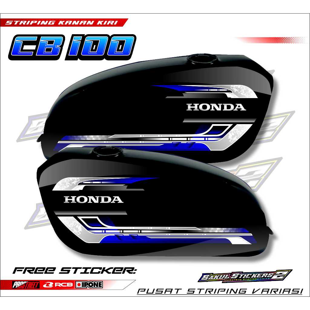Jual STRIPING VARIASI HONDA CB 100 / STICKER LIST VARIASI MOTOR HONDA ...